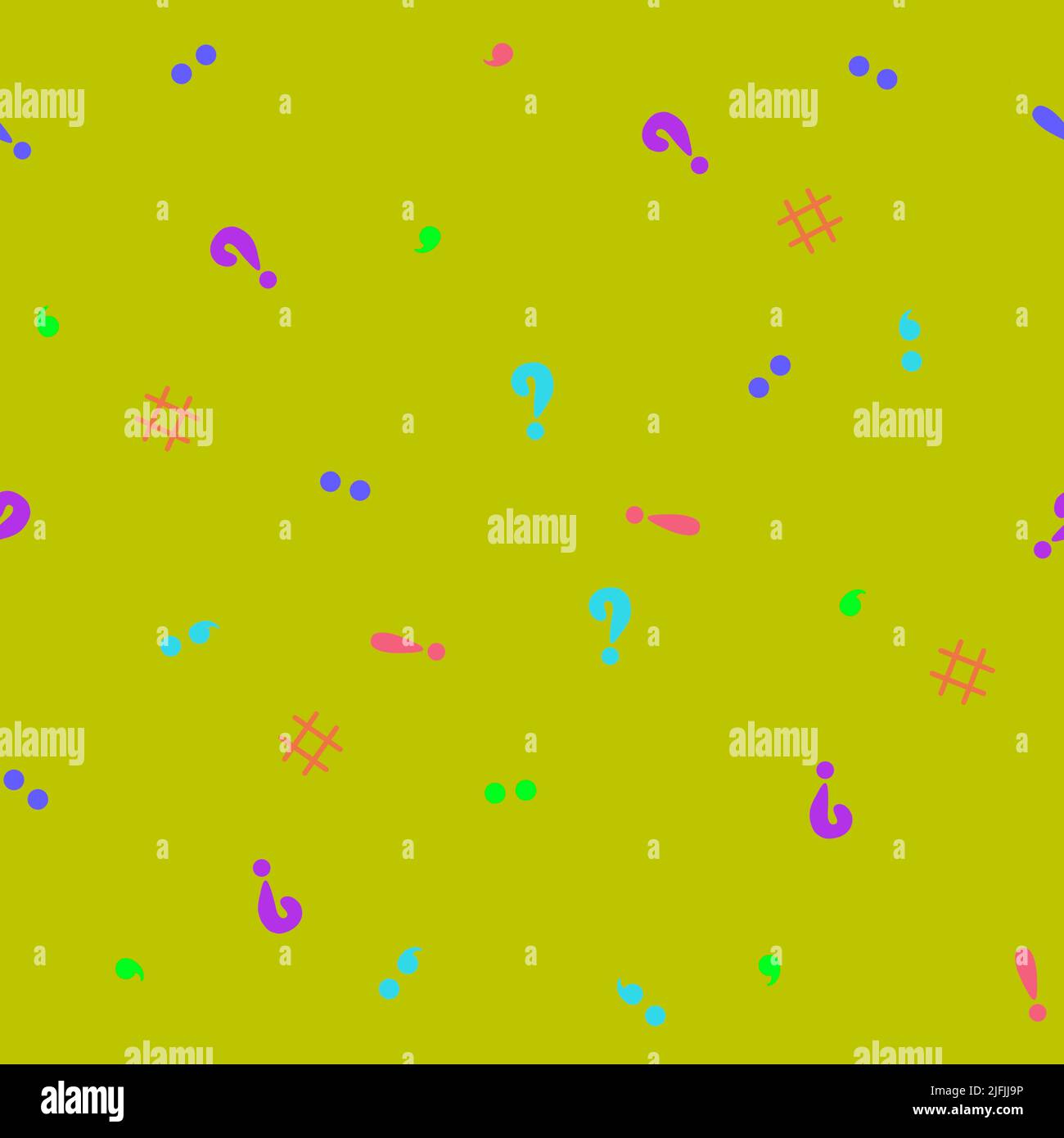 Punctuation marks seamless school pattern for kids and students for ...