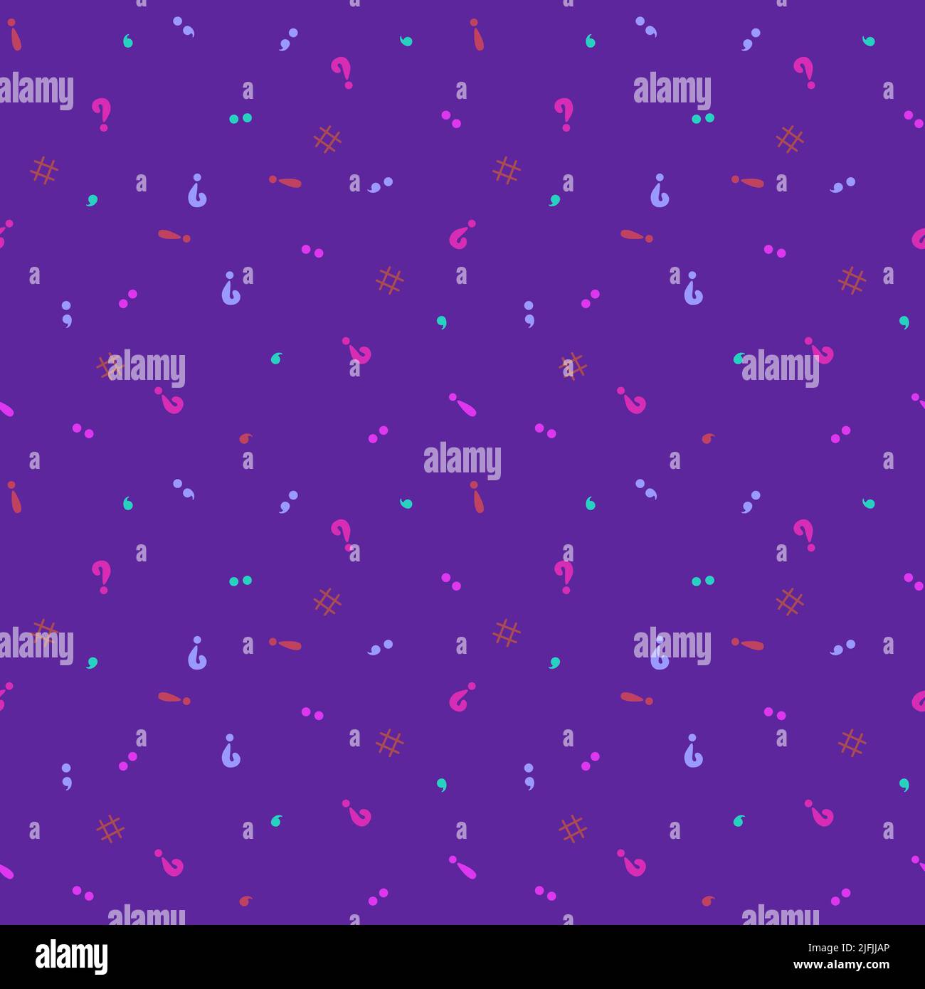 Punctuation marks seamless school pattern for kids and students for ...