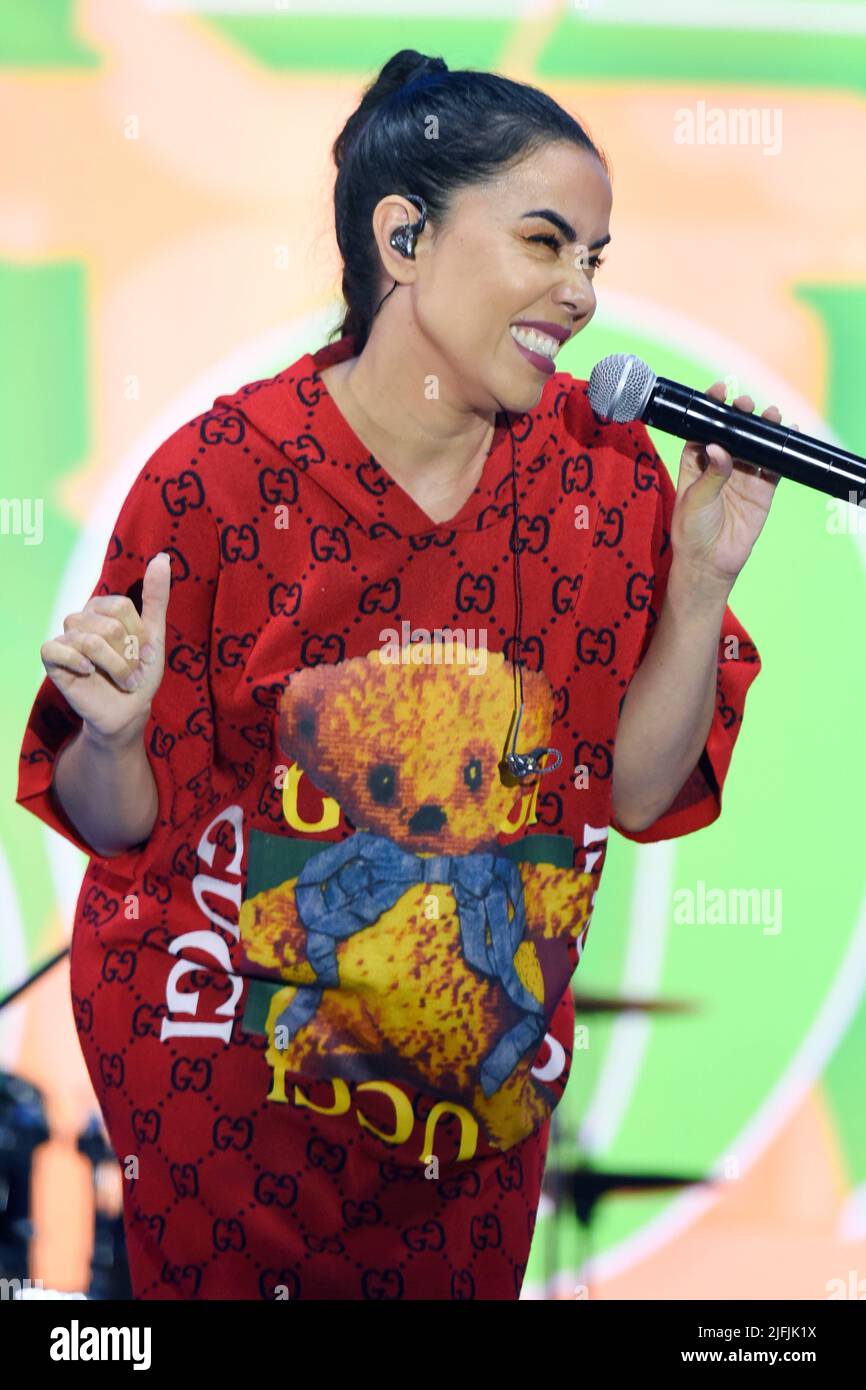 Calafell, Spain. 02nd July, 2022. Spanish singer Beatriz Luengo seen ...