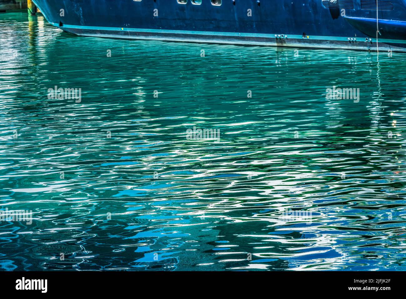 Blue Green Water Reflection Abstract South Channel Marina Port Miami ...