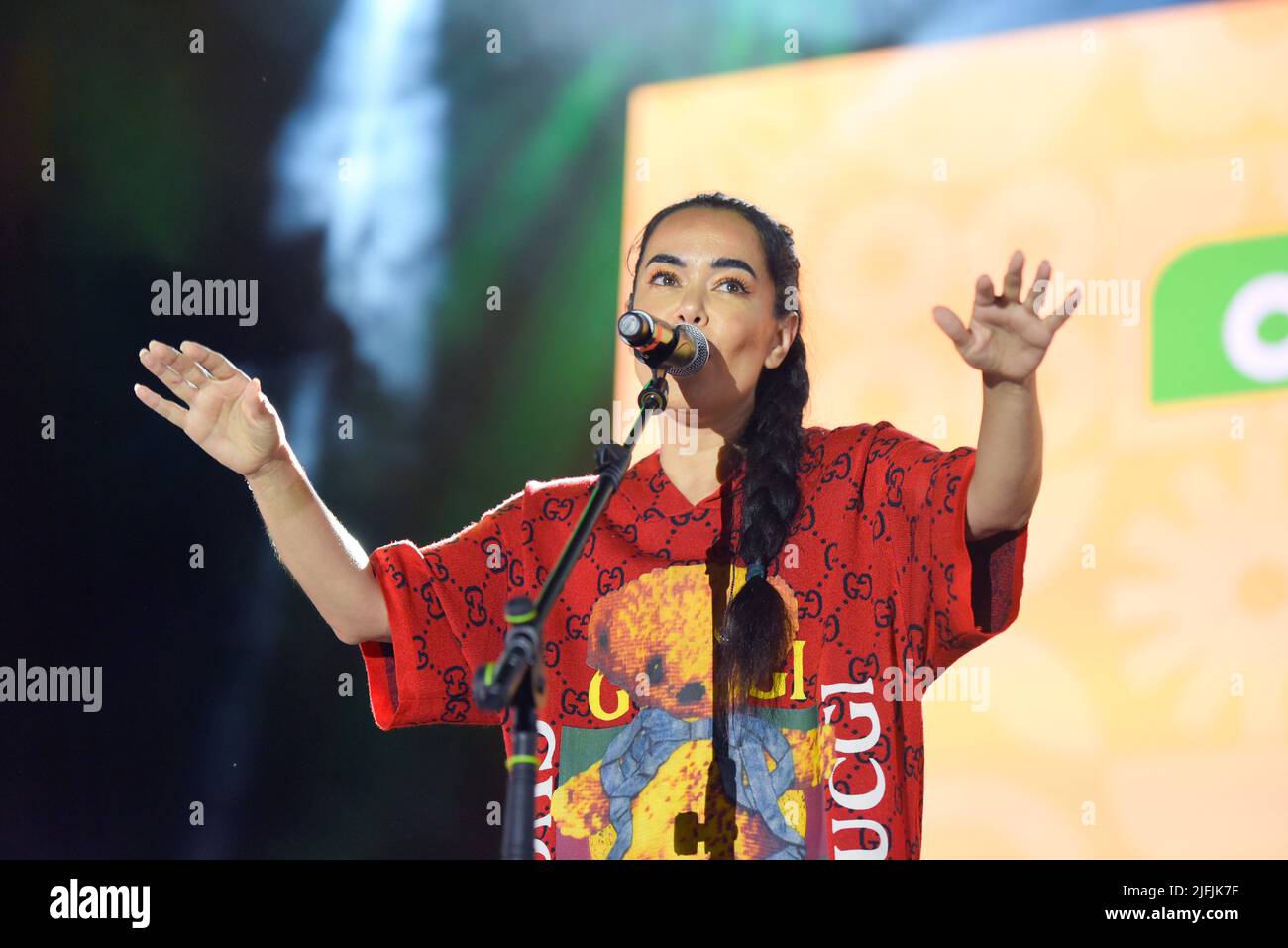 Calafell, Spain. 02nd July, 2022. Spanish singer Beatriz Luengo seen ...