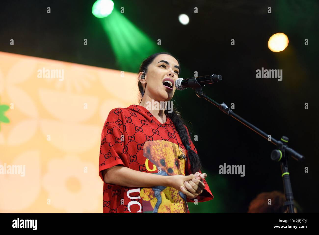 Calafell, Spain. 02nd July, 2022. Spanish singer Beatriz Luengo seen ...