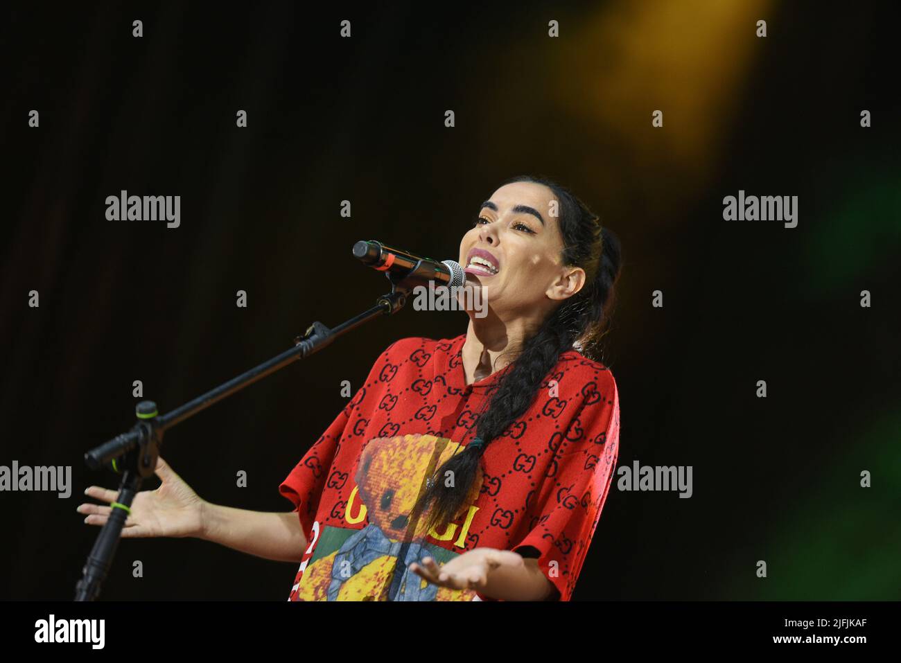 Calafell, Spain. 02nd July, 2022. Spanish singer Beatriz Luengo seen ...