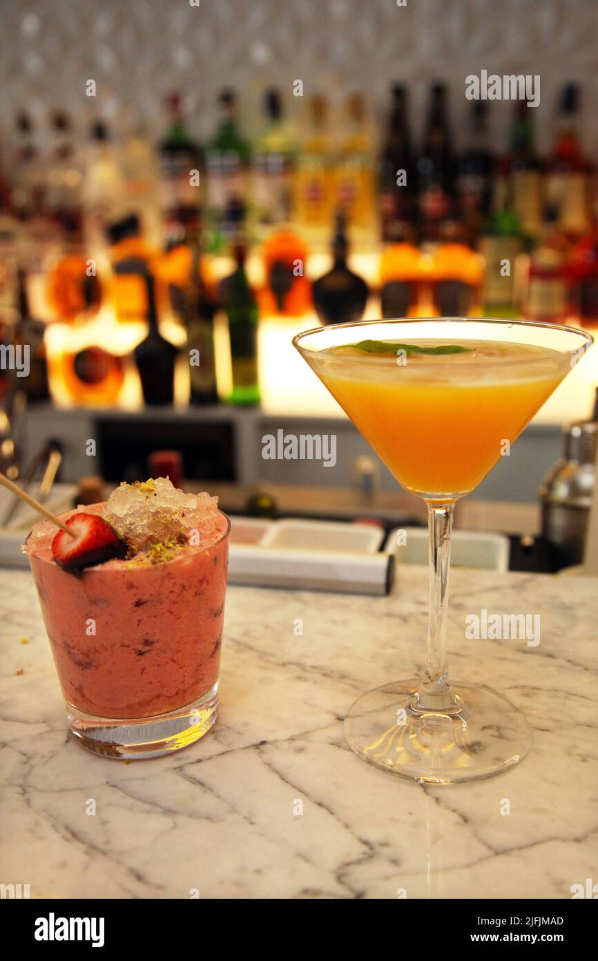 Special cocktails in the cocktail bar Stock Photo - Alamy