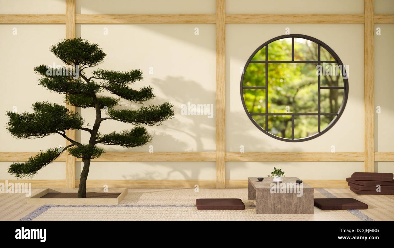Japanese round window hi-res stock photography and images - Alamy