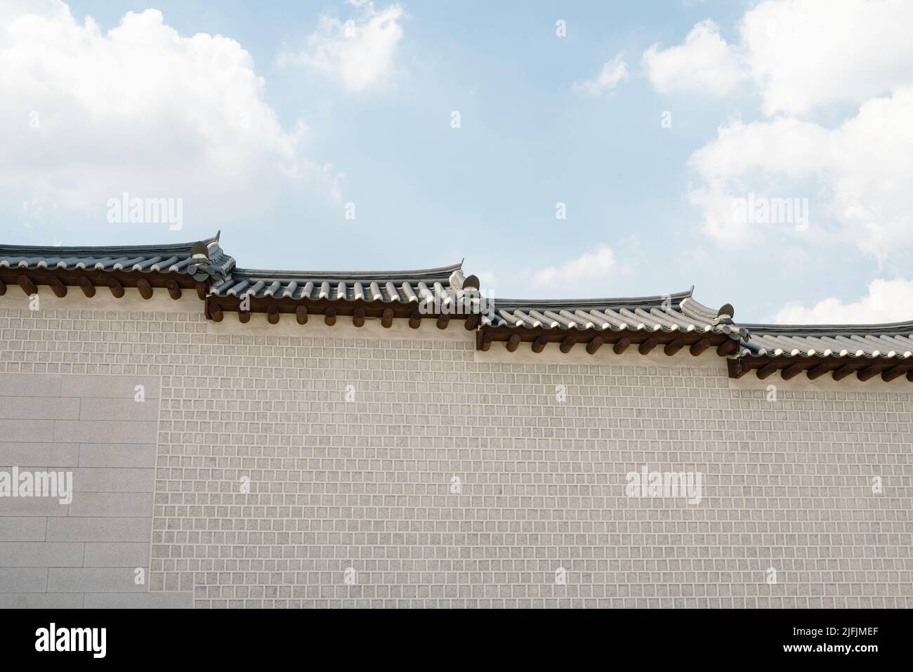 Gyeongbokgung Palace Korean traditional wall in Seoul, Korea Stock ...
