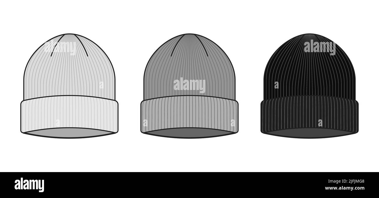 Beanie cap template Stock Vector Image & Art - Alamy