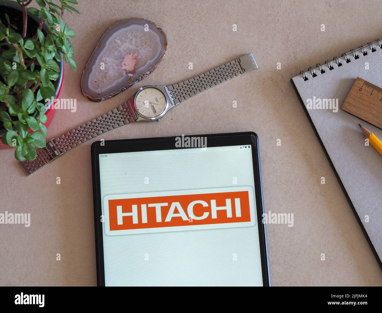 Hitachi logo hi-res stock photography and images - Alamy