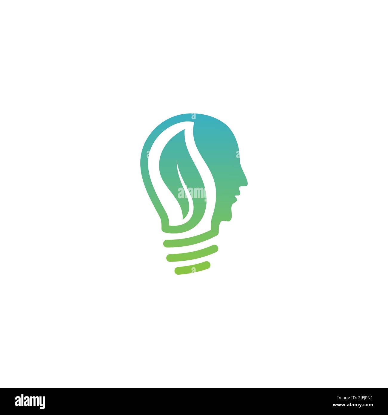Eco green idea logo design concept with leaf. Creative icon symbol ...