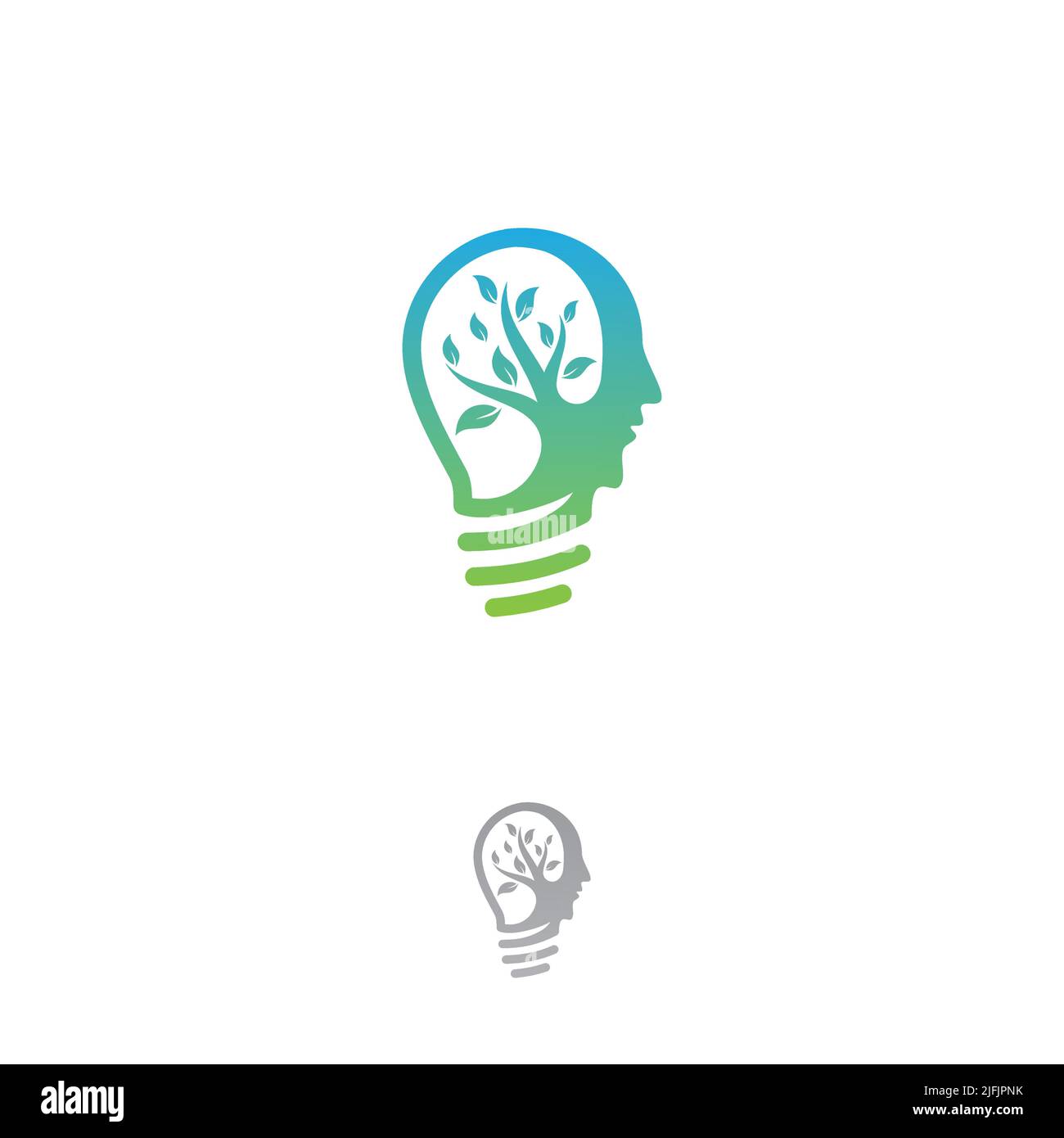 Eco green idea logo designs concept with tree. Creative icon symbol ...