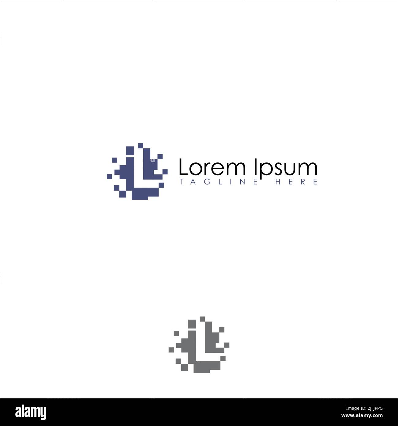 Pixel logo vector vectors hi-res stock photography and images - Alamy