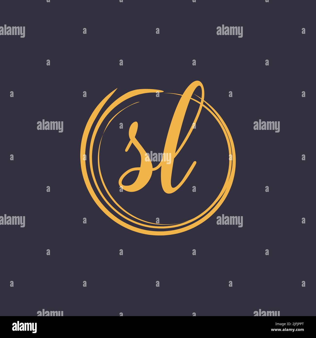 Vector luxury style letter SL logo monogram alphabet. Vector ...