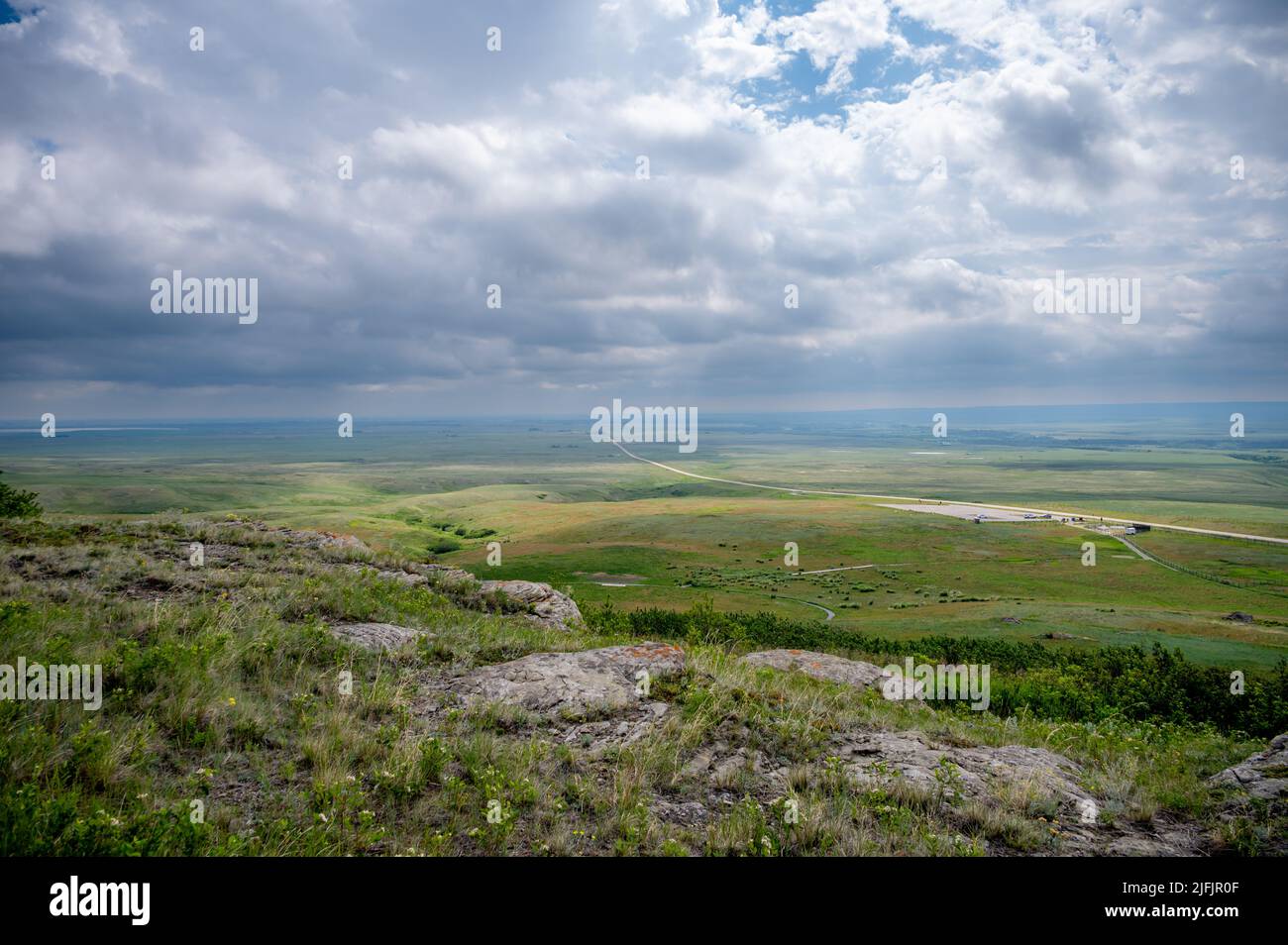 Views at Head-Smashed-In Buffalo Jump world heritage site in Southern ...