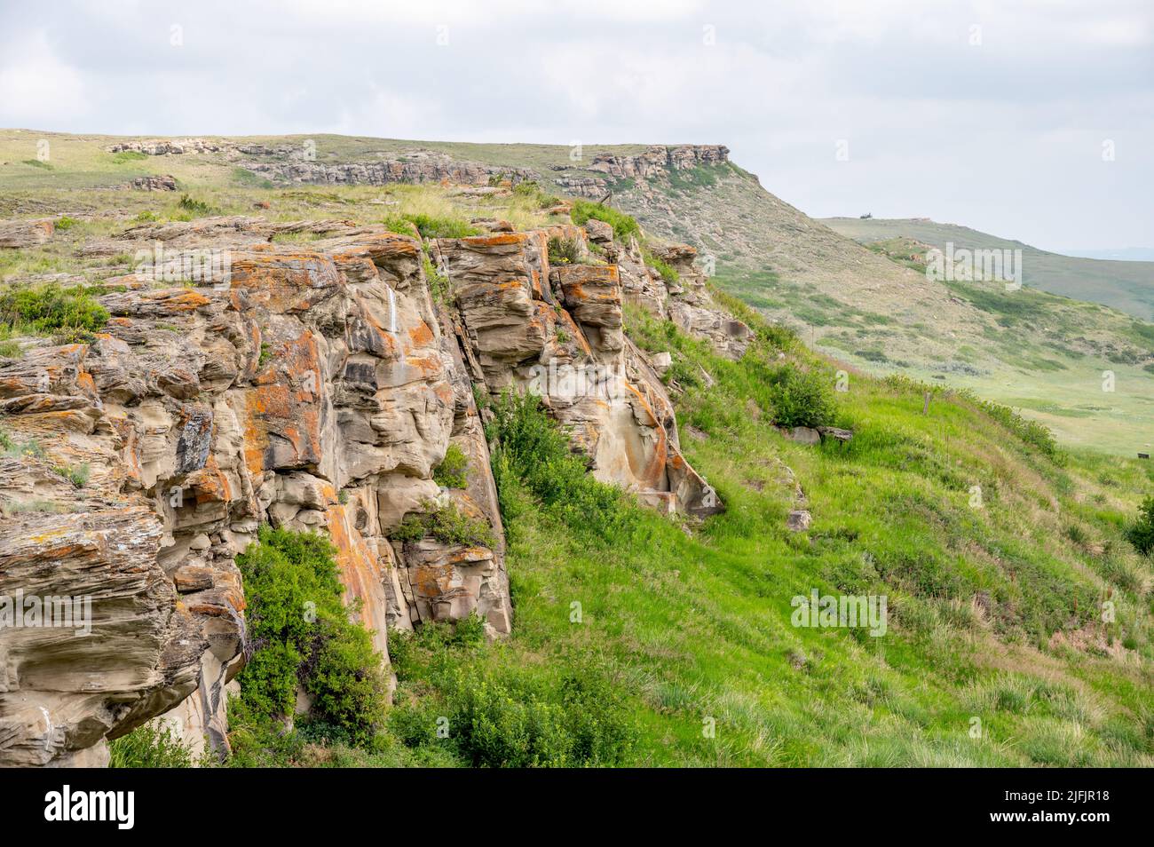 Views at Head-Smashed-In Buffalo Jump world heritage site in Southern ...