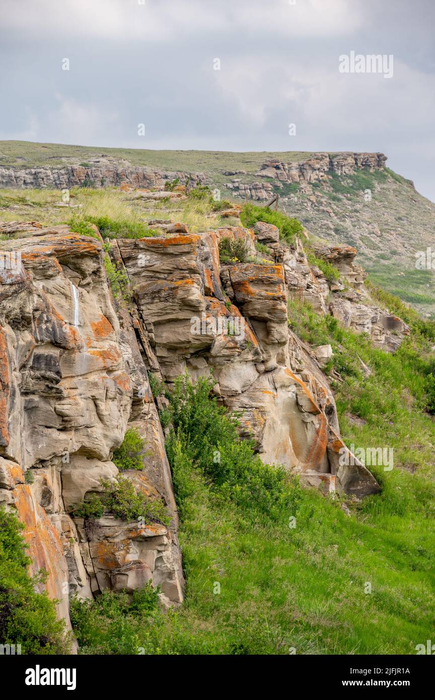 Views at Head-Smashed-In Buffalo Jump world heritage site in Southern ...