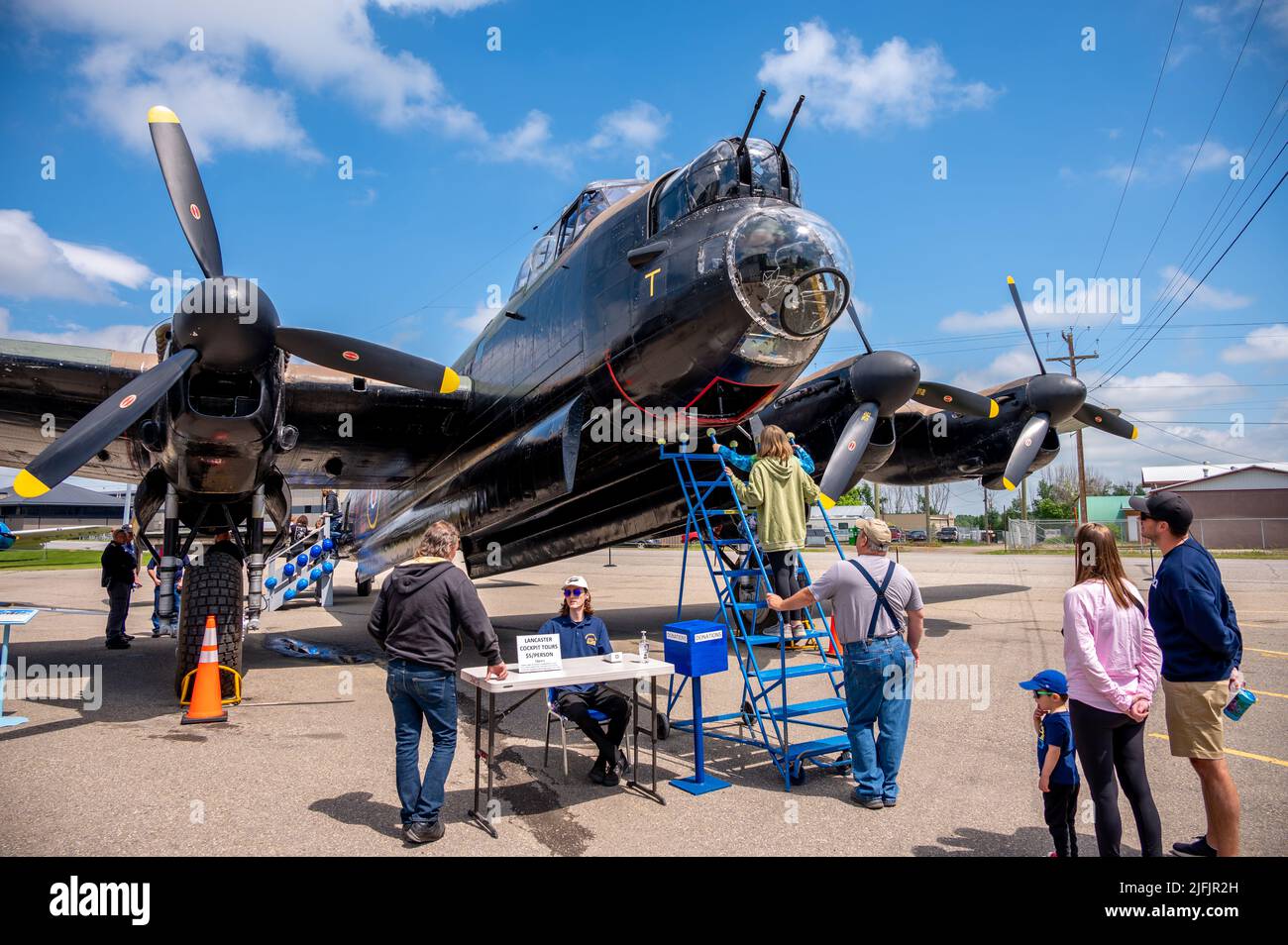 Nanton, Alberta - July 2, 2022: Avro Lancaster bomber at the Bomber ...