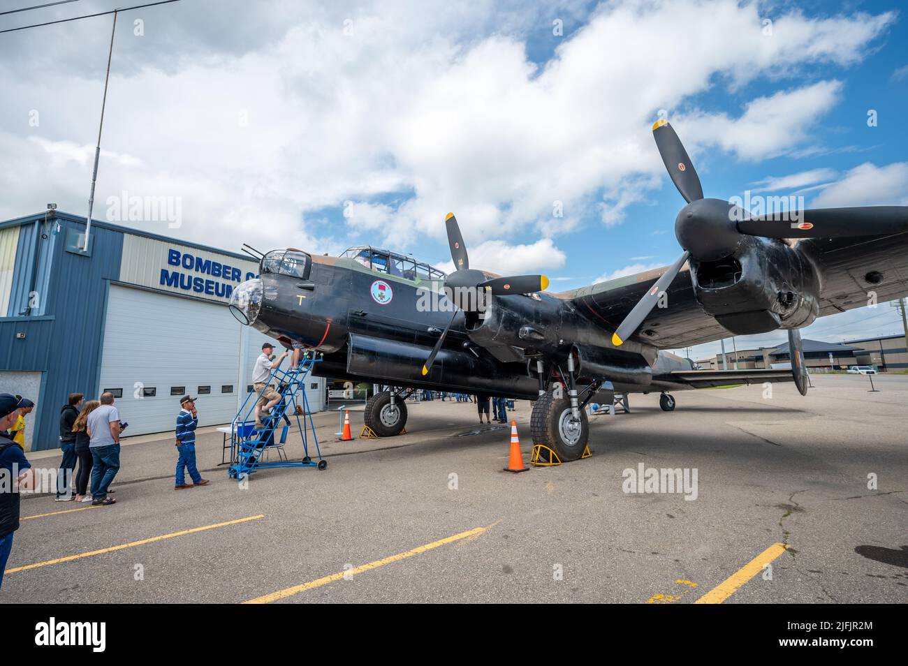 Nanton, Alberta - July 2, 2022: Avro Lancaster bomber at the Bomber ...