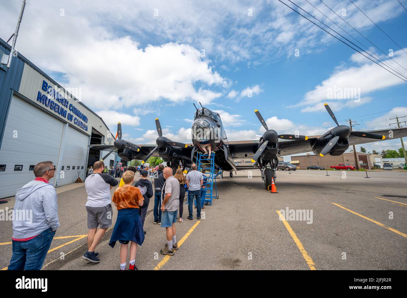 Nanton, Alberta - July 2, 2022: Avro Lancaster bomber at the Bomber ...