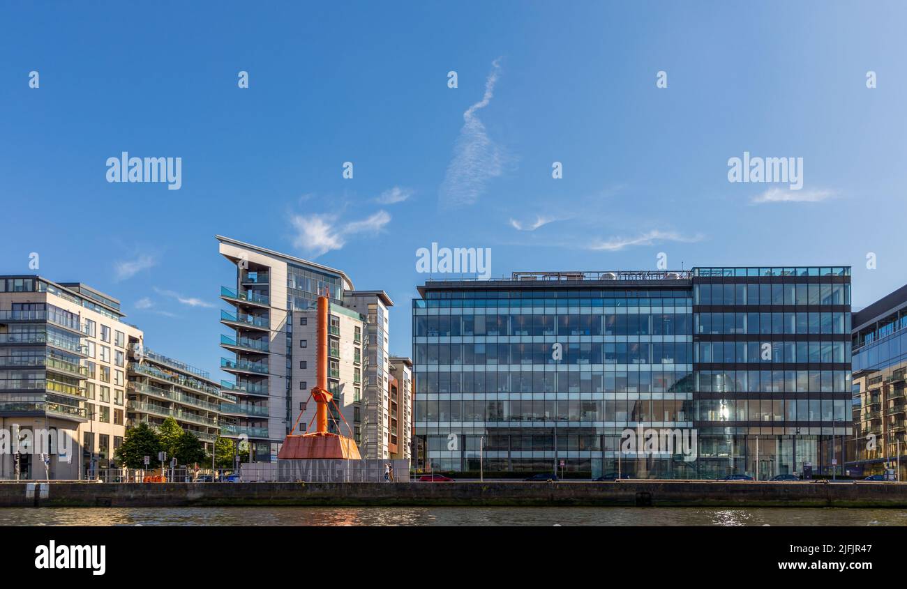 Dublin, Ireland - June 6, 2022: Modern Dublin Docklands or Silicon ...