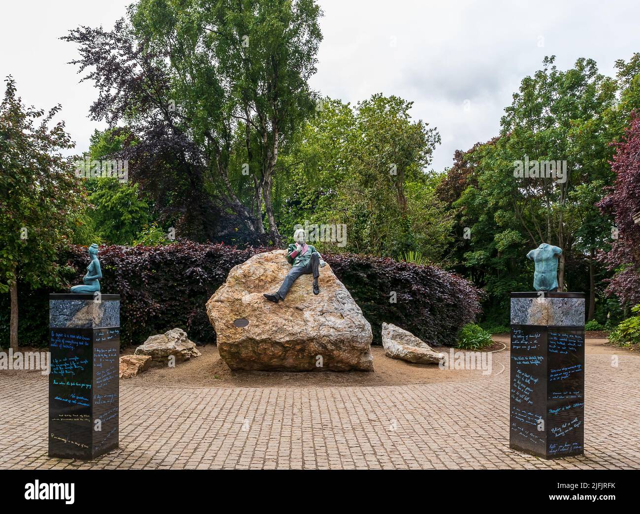 Dublin Ireland June 6 2022 Oscar Wilde Memorial Sculpture At Merrion Square Park Dublin