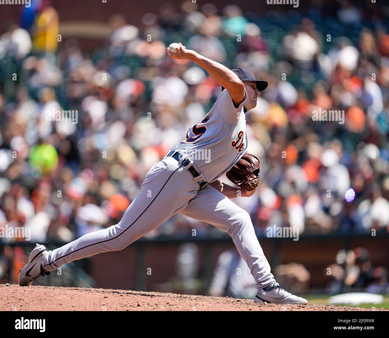 Detroit Tigers Pitcher Alex Lange (55) during an MLB game between ...