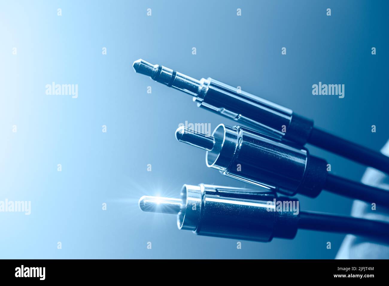 Audio connector RCA Coaxial Male mix type blue color tone for Sound ...