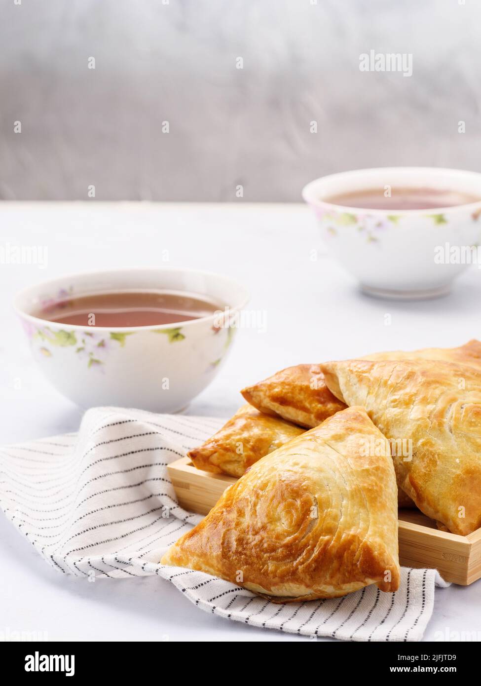 Samosa, samsa meat stuffed pies, oriental style. Uzbek national dish ...