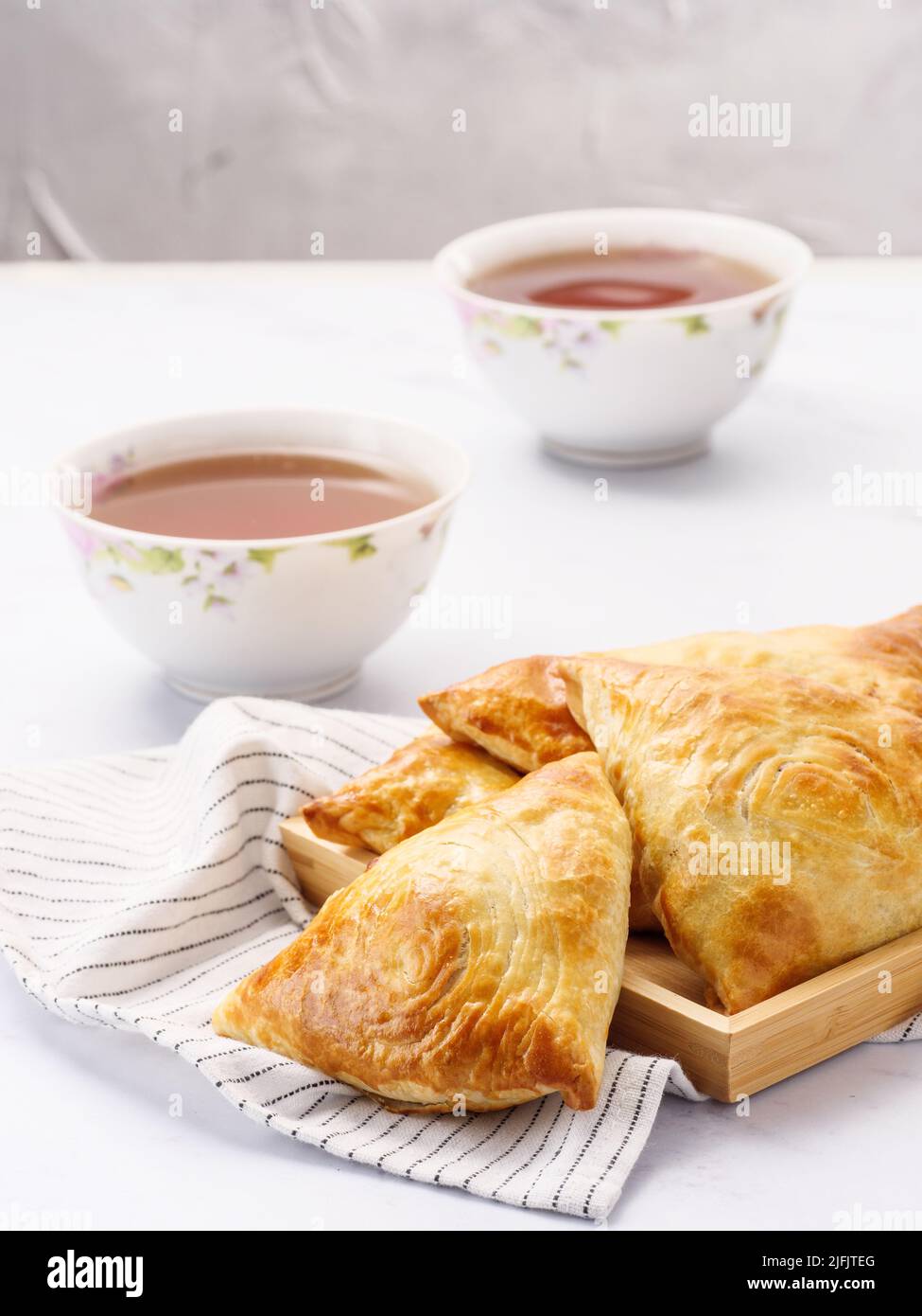 Samosa, samsa meat stuffed pies, oriental style. Uzbek national dish ...