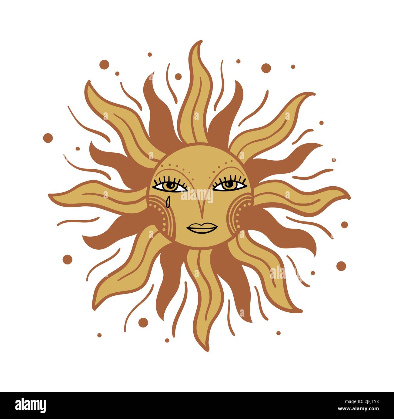 Old sun face yellow Stock Vector Images - Alamy