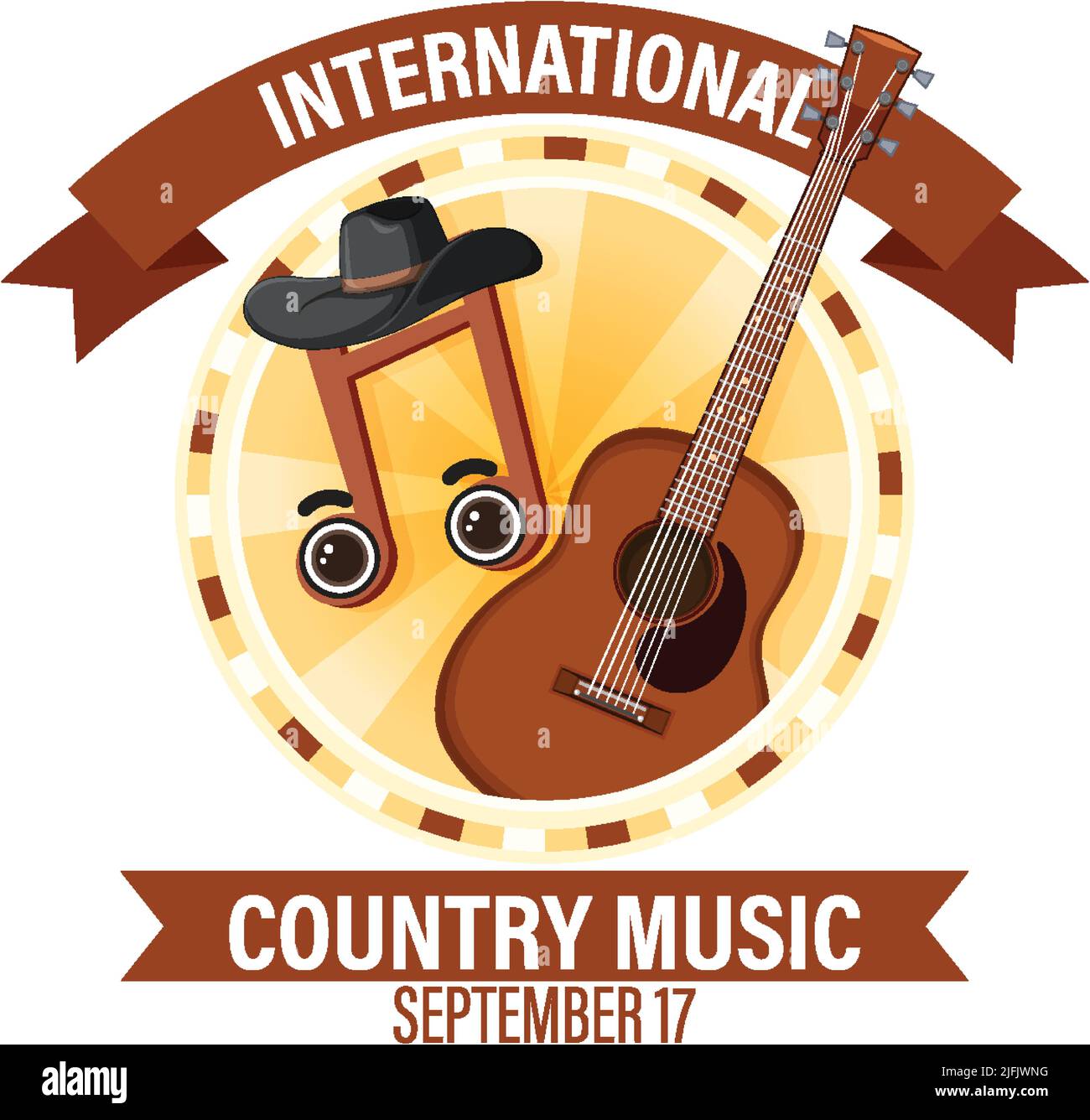 International Country Music Day Banner illustration Stock Vector Image ...