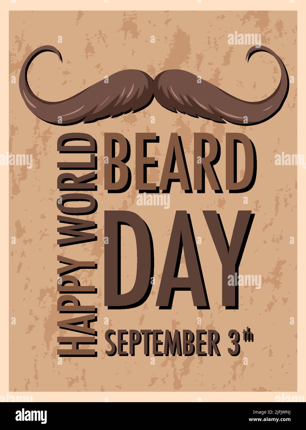 World Beard Day September 3 Poster Template illustration Stock Vector ...
