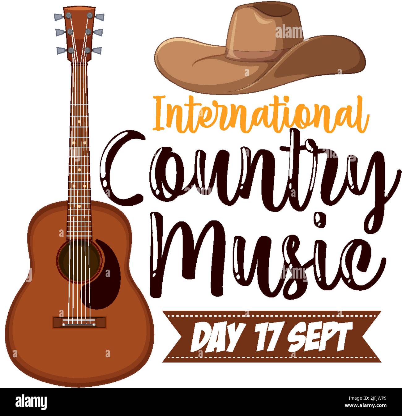 International Country Music Poster Design illustration Stock Vector ...