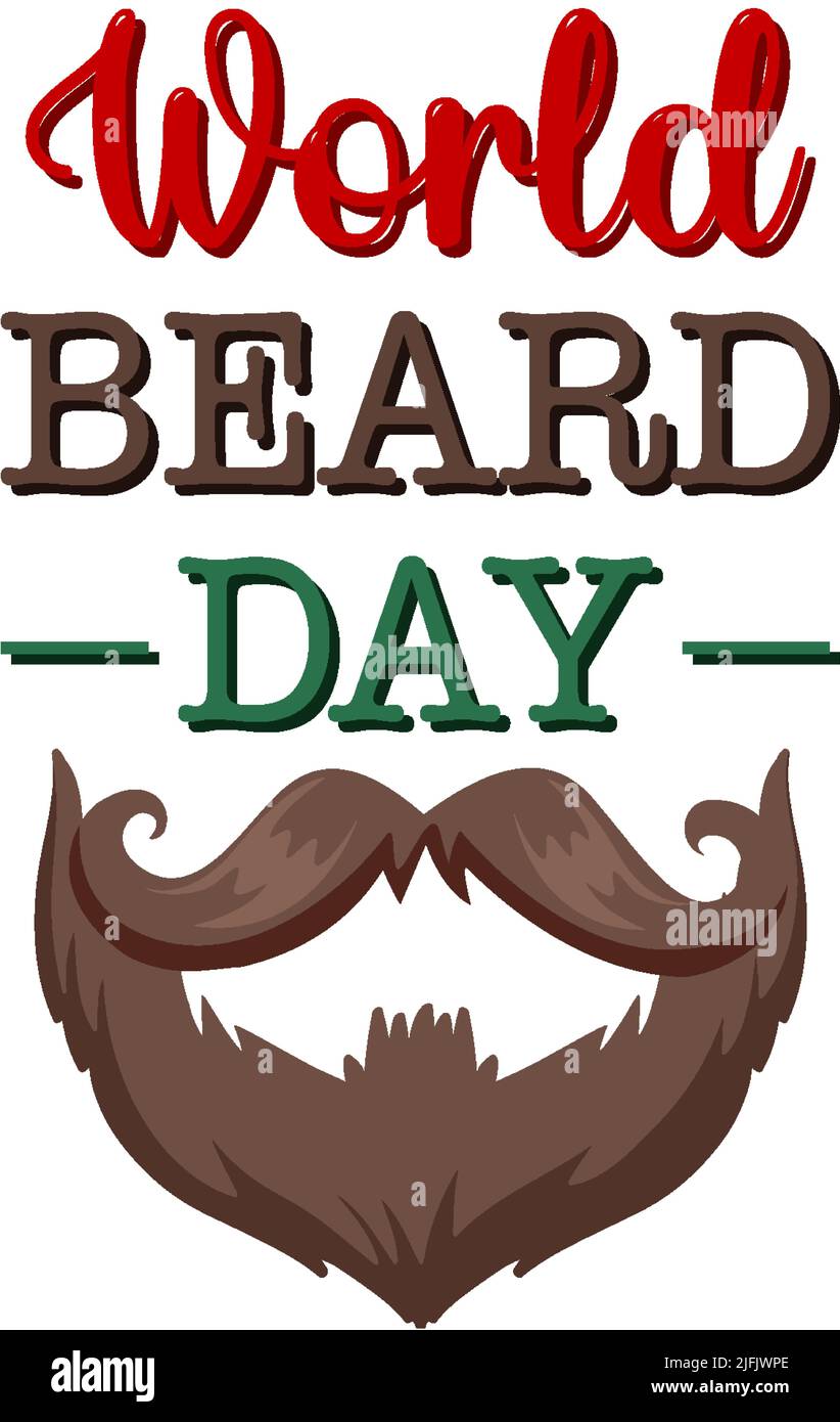 World Beard Day September 3 Banner illustration Stock Vector Image ...