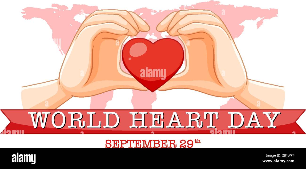 World Heart Day Banner Design illustration Stock Vector Image & Art - Alamy