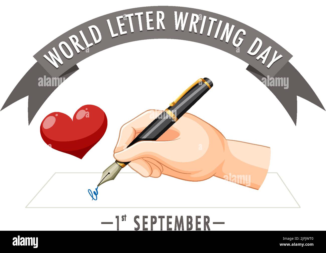 World Letter Writing Day Banner Design illustration Stock Vector Image ...