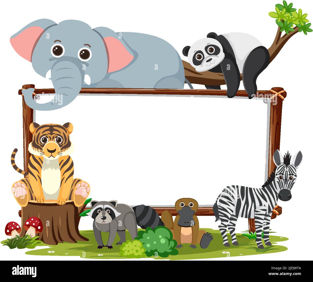 Framed wildlife Stock Vector Images - Alamy