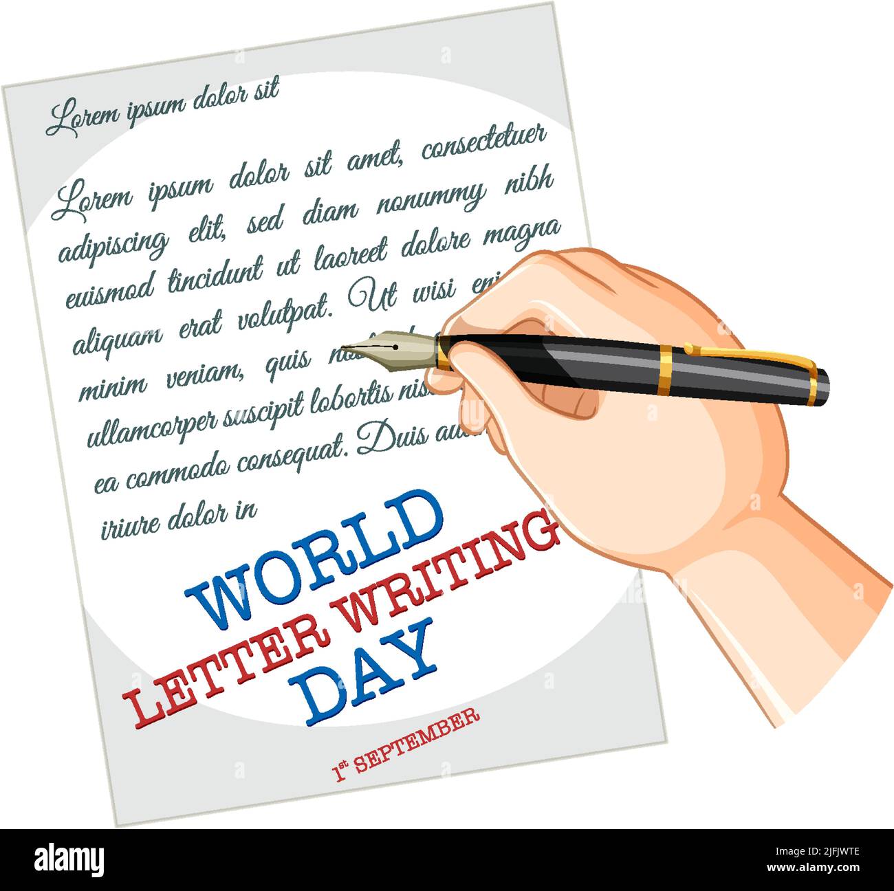 World Letter Writing Day Banner Design illustration Stock Vector Image ...