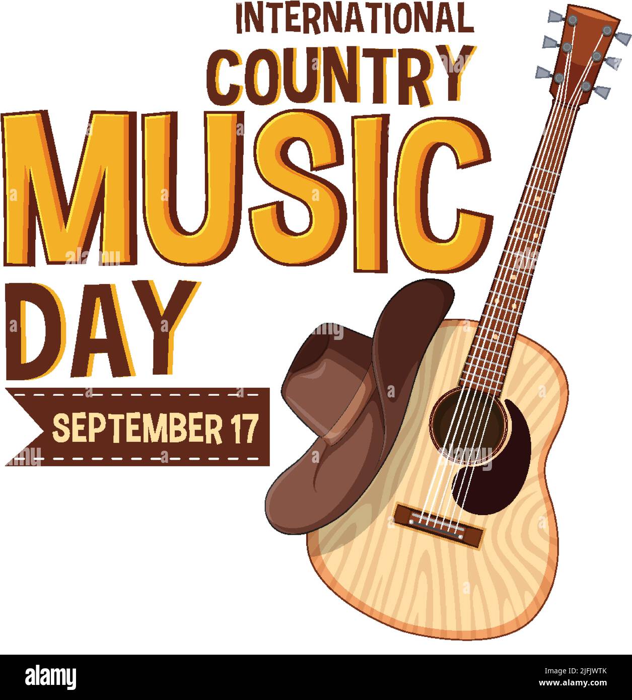International Country Music Day Banner illustration Stock Vector Image ...
