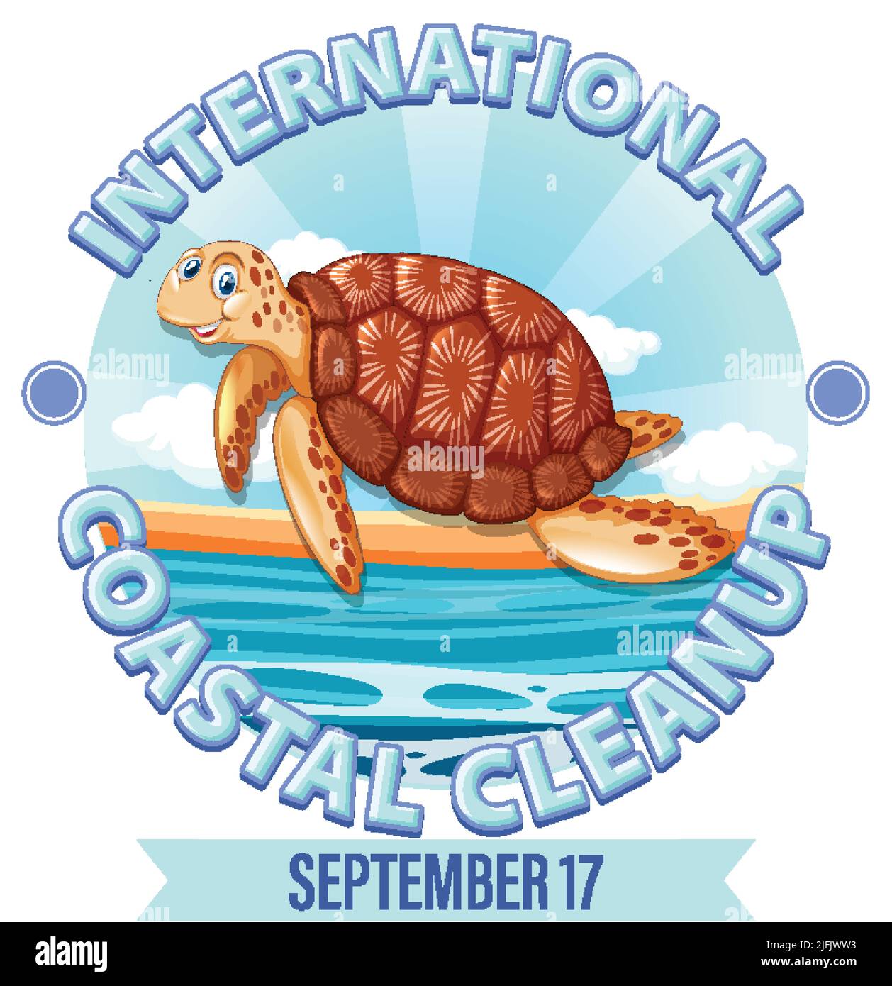 International Coastal Cleanup Day Banner Design illustration Stock ...