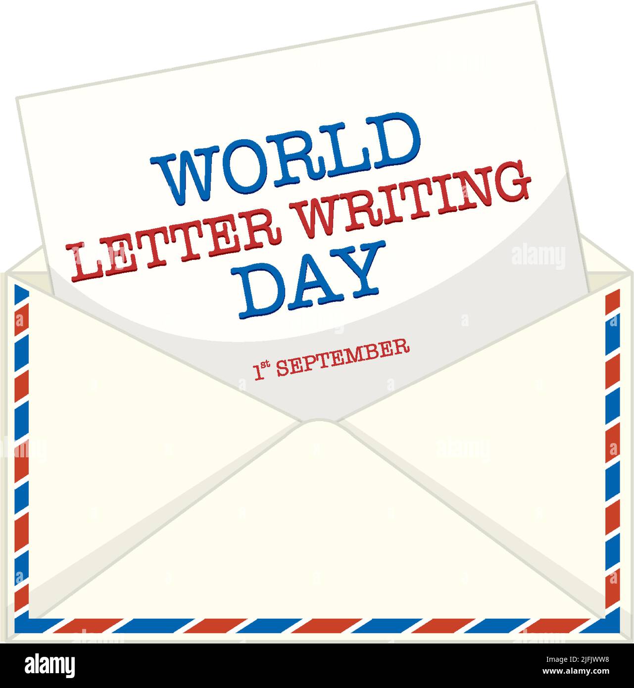World Letter Writing Day Banner Design illustration Stock Vector Image ...
