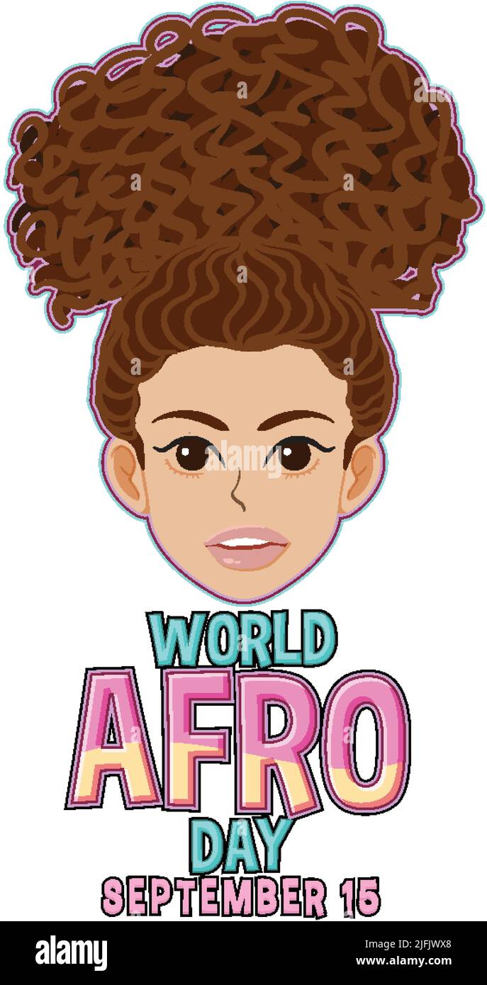 World Afro Day September 15 Banner Design illustration Stock Vector ...