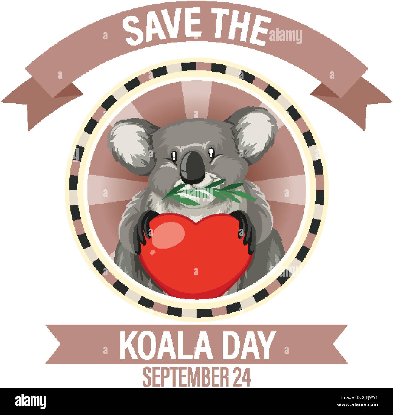 Save the koala day banner design illustration Stock Vector Image & Art ...