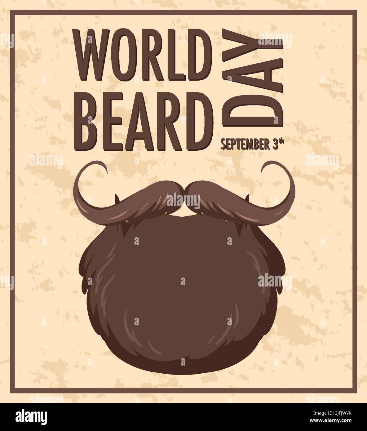 World Beard Day September 3 Poster Template illustration Stock Vector ...