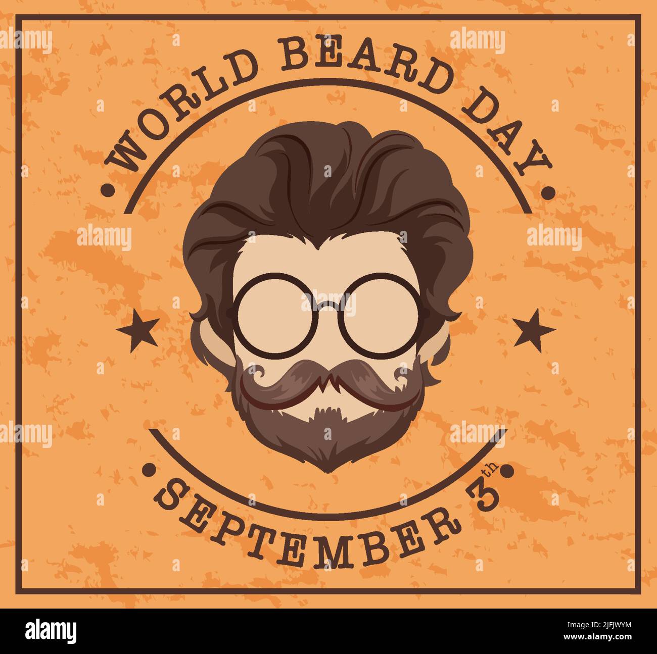 World Beard Day September 3 Poster Template illustration Stock Vector ...