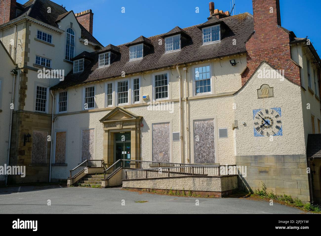 Colwyn Bay north Wales disused old council office buildings Stock Photo ...