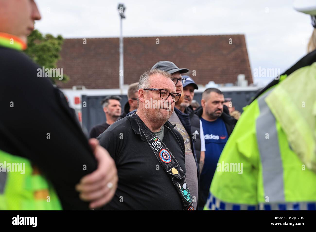 Protesters gather as police hols talks during todays planned rolling ...