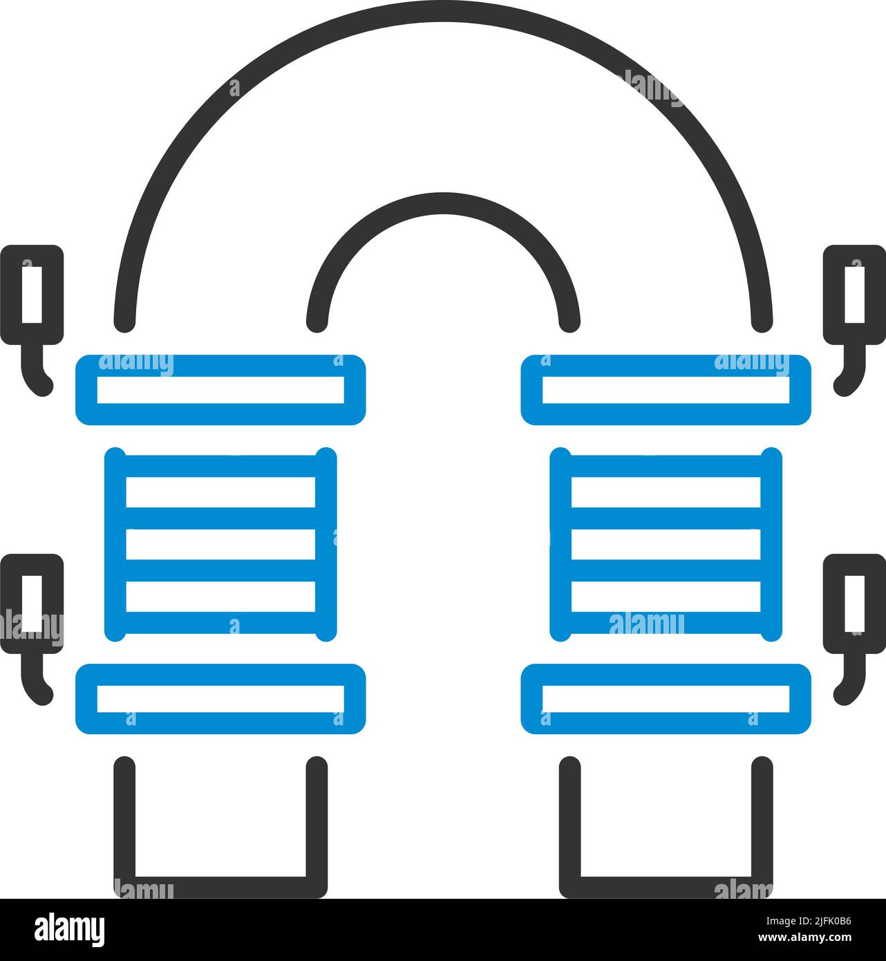 Electric Magnet Icon. Editable Bold Outline With Color Fill Design ...