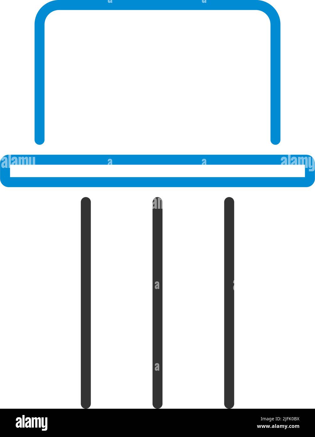 Transistor Icon. Editable Bold Outline With Color Fill Design. Vector ...