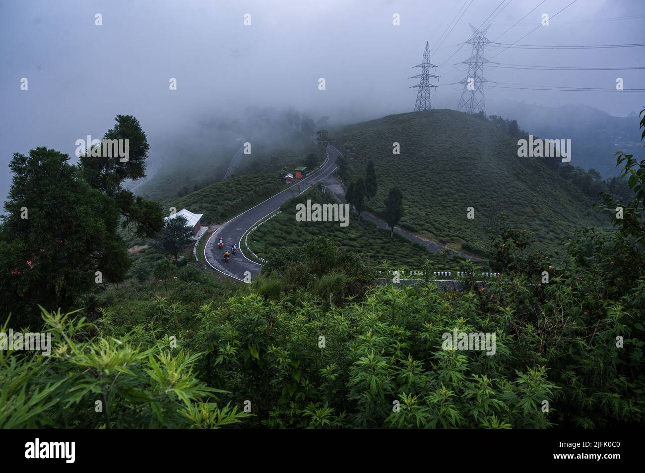 June 10, 2022, Mirik, West Bengal, India: Mirik valley is covered in ...