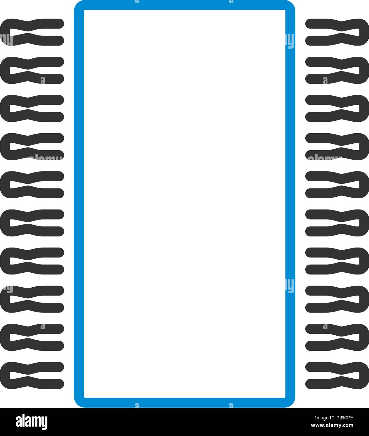 Chip Icon. Editable Bold Outline With Color Fill Design. Vector ...